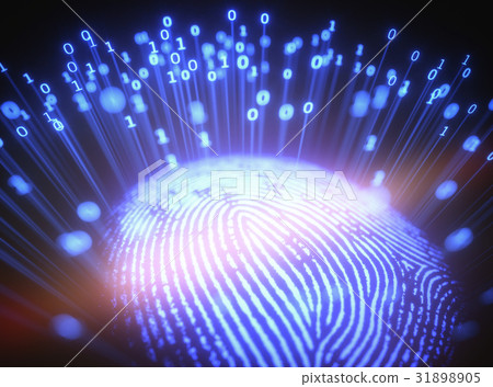 Fingerprint Binary Code - Stock Illustration [31898905] - PIXTA