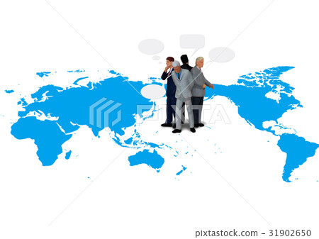 A businessman looking over the world - Stock Illustration [31902650 ...