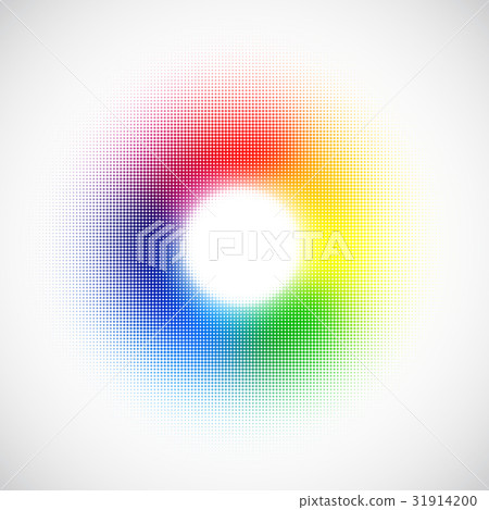 Abstract vector halftone rainbow element - Stock Illustration [31914200 ...