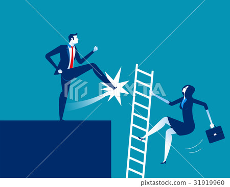 Dismission. Businessman kick away. - Stock Illustration [31919960] - PIXTA