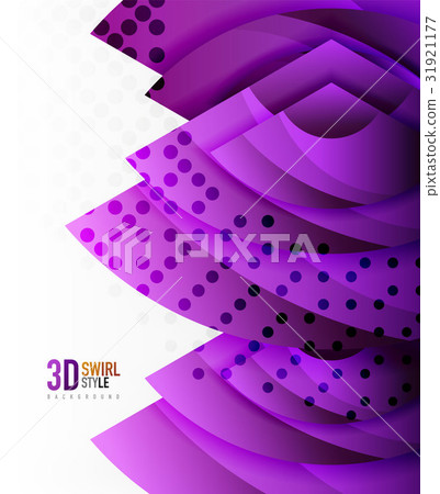 Swirl and wave 3d effect objects, abstract - Stock Illustration ...