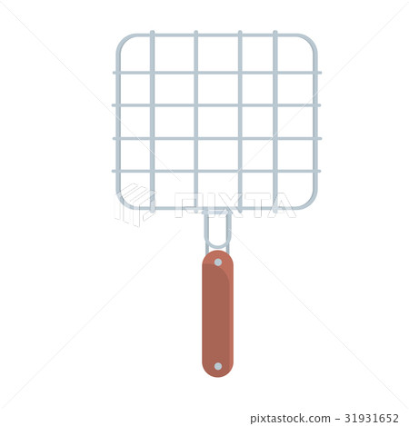 Steel barbecue grill grid vector Illustration - Stock Illustration ...