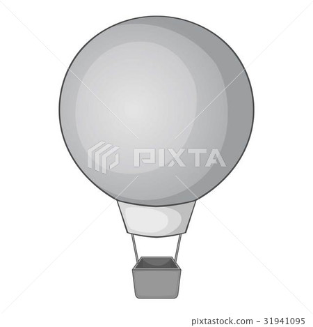 Flying balloon icon monochrome - Stock Illustration [31941095] - PIXTA