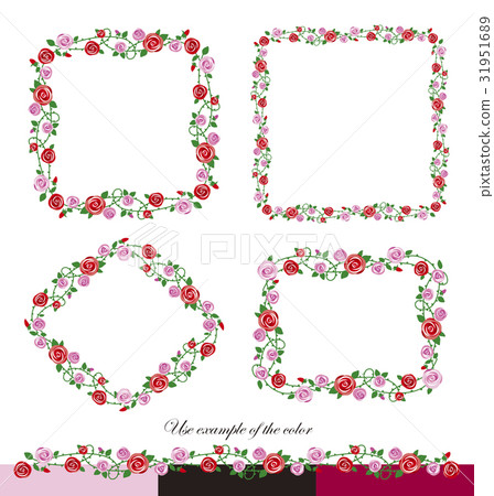 Rose frame Rose decoration frame - Stock Illustration [31951689] - PIXTA