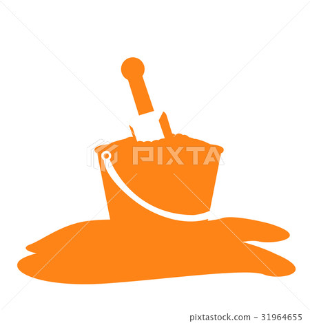 Isolated sand bucket silhouette - Stock Illustration [31964655] - PIXTA