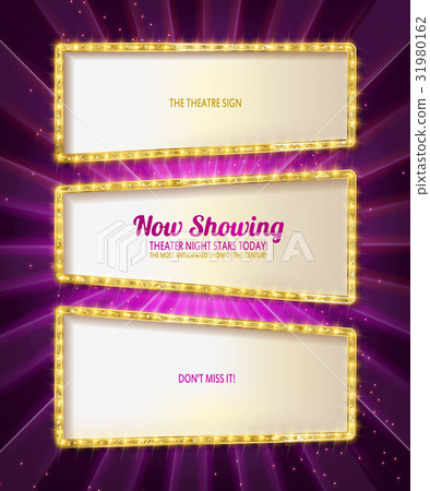 Gold frame retro comic design banner - Stock Illustration [31980162 ...