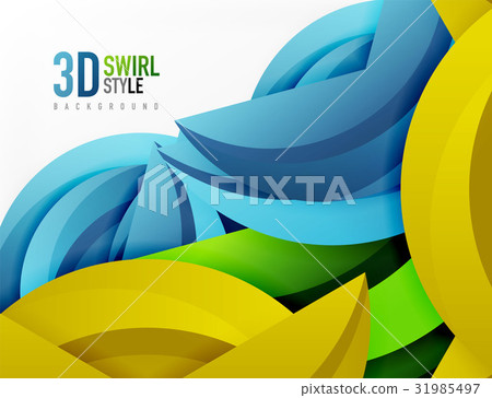 3D wave design - Stock Illustration [31985497] - PIXTA