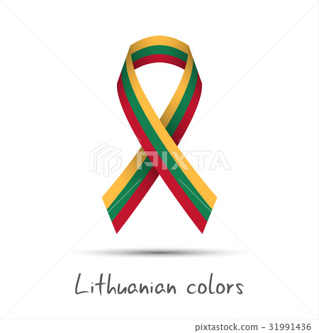 Colored vector ribbon with the Lithuanian tricolor - Stock Illustration ...