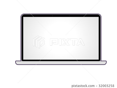 Laptop computer (gray screen) - Stock Illustration [32003258] - PIXTA