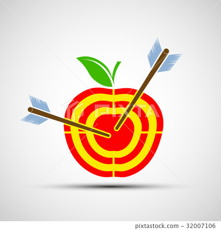 Target apple. Icon image. - Stock Illustration [32007106] - PIXTA