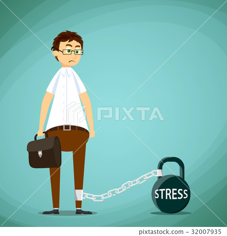 Man with a chain on his leg. - Stock Illustration [32007935] - PIXTA