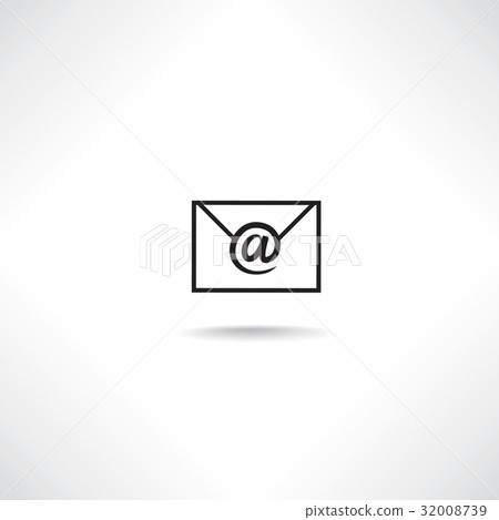 Mail sign. E-mail icon. Email letter shadow symbol - Stock Illustration ...