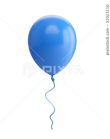 3D Rendering blue Balloon Isolated on white - Stock Illustration ...