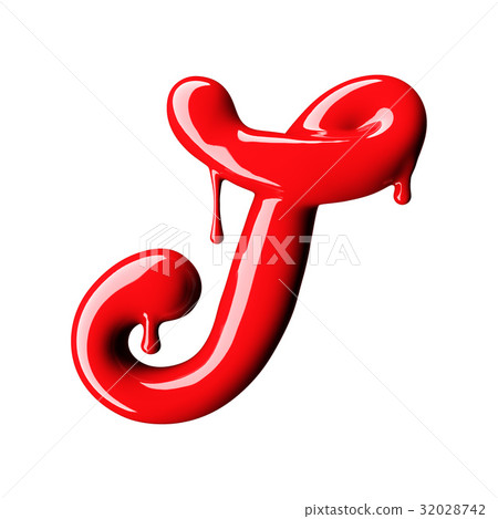 Glossy red letter T uppercase. 3D rendering - Stock Illustration [32028742] - PIXTA