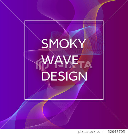 Smoky waves background. Structural curved pattern - Stock Illustration [32048705] - PIXTA