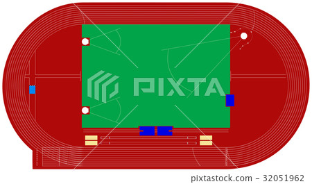 athletics track stadium - Stock Illustration [32051962] - PIXTA
