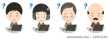 Businessman set using Hatena - Stock Illustration [32053244] - PIXTA