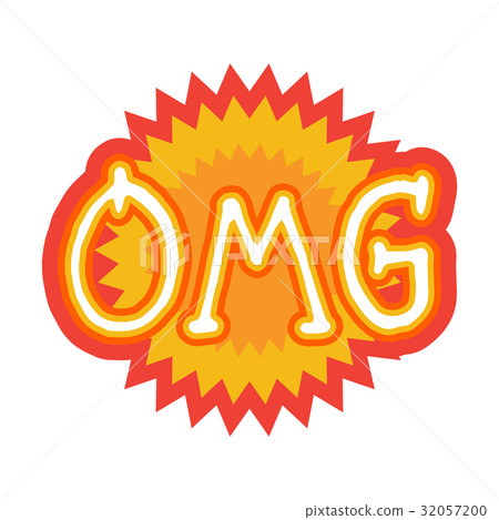 Omg Sticker Social Media Network Message Badges - Stock Illustration ...