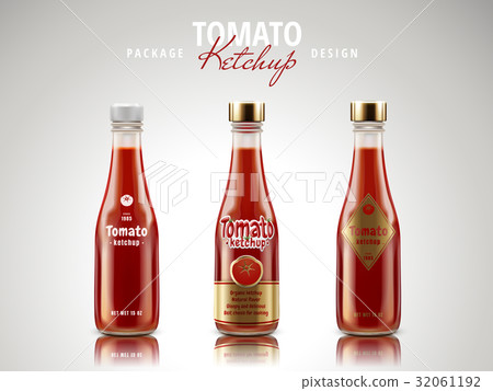 tomato ketchup package design - Stock Illustration [32061192] - PIXTA