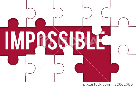Impossible word puzzle pieces graphic - Stock Illustration [32061790 ...