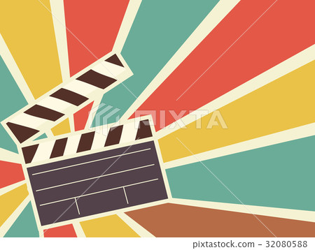 Clapper Board Color Burst - Stock Illustration [32080588] - PIXTA