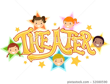 Stickman Kids Theater Lettering-插圖素材 [32080590] - PIXTA圖庫