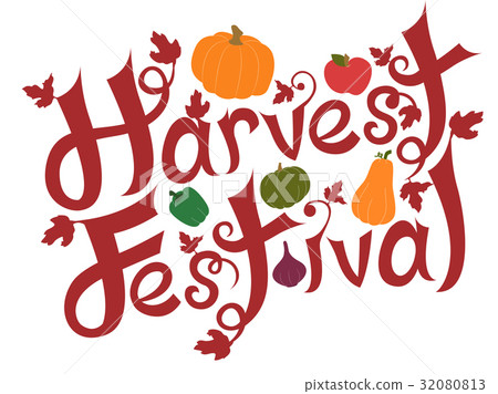 Harvest Festival Lettering - Stock Illustration [32080813] - PIXTA