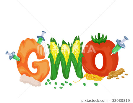 Typography Genetically Modified Food - Stock Illustration [32080819 ...