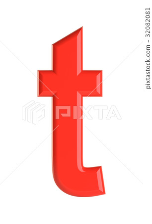 Red letter. 3D illustration - Stock Illustration [32082081] - PIXTA