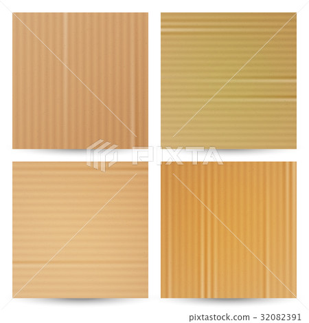 Cardboard Textures Vector Set. Realistic Paper - Stock Illustration ...