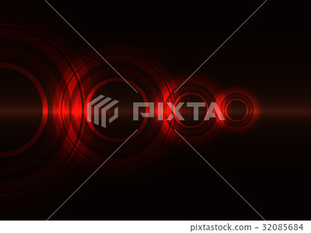 red frequency wave with line abstract background - Stock Illustration ...