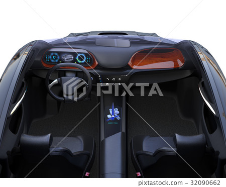 Driver's seat image of automatic driving car.... - Stock Illustration ...