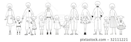 All my relatives gathered - Stock Illustration [32111221] - PIXTA