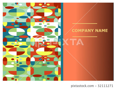 Flyer template with abstract colorful pattern. - Stock Illustration ...