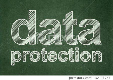 Safety concept: Data Protection on chalkboard - Stock Illustration ...