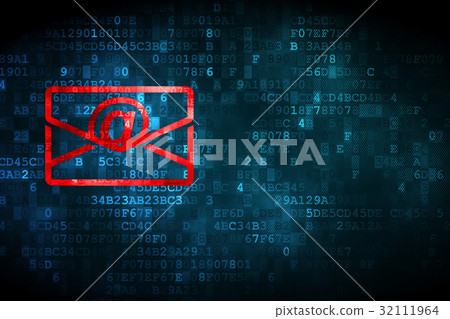 Business concept: Email on digital background - Stock Illustration ...
