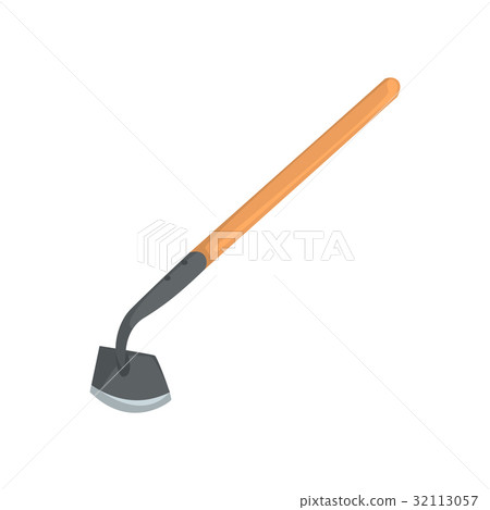 Garden hoe, agriculture tool cartoon vector - Stock Illustration ...