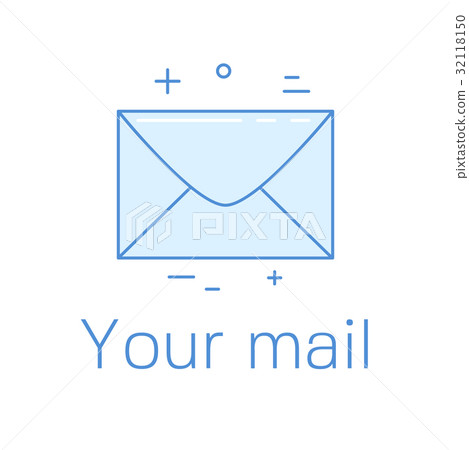 Mail concept with envelope, line - Stock Illustration [32118150] - PIXTA