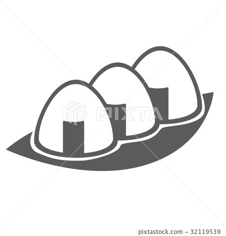 Rice ball icon illustration rice meal vector - Stock Illustration ...
