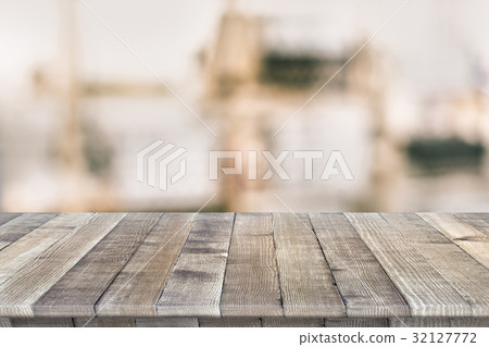 Empty wooden table perspective for product - Stock Illustration ...