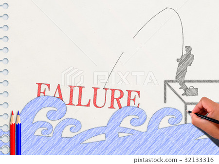 Image of failed drawing on note - Stock Illustration [32133316] - PIXTA