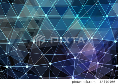 Network background abstract polygon triangle and-插圖素材 [32150566] - PIXTA圖庫