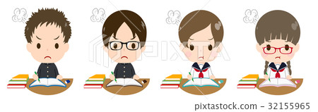 Student set to study Angry - Stock Illustration [32155965] - PIXTA