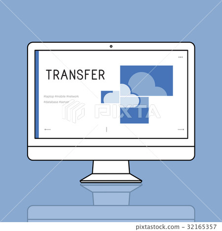 Cloud Storage Digital Sync Streaming Technology - Stock Illustration ...