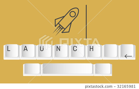 Business Rocket Keyboard Launch Icon Word-插圖素材 [32165981] - PIXTA圖庫