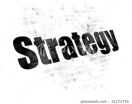 Business concept: Strategy on Digital background - Stock Illustration ...