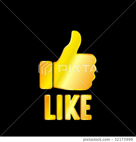 Golden Like Emblem with Black Background - Stock Illustration [32173999 ...