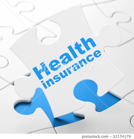Insurance concept: Health Insurance on puzzle - Stock Illustration ...