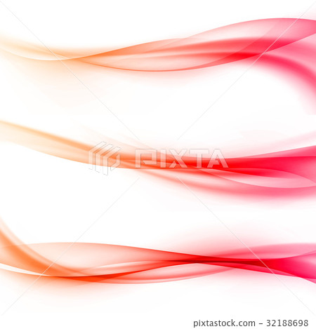 Abstract smooth red swoosh web wave set - Stock Illustration [32188698 ...