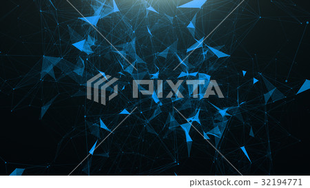 Abstract blue plexus background - Stock Illustration [32194771] - PIXTA
